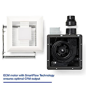 Panasonic FV-0511VFL1K WhisperFit DC Retrofit Ventilation Fan with Light, Dimmable and Adjustable Color Temperature Light, 50, 80 or 110 CFM