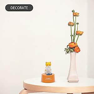 AUDRWALL Kitchen Timer Cute Mechanical Timer for Kids, 60 Minutes Manual Cooking Timer Wind Up Countdown Timer Cute Timer for Cooking Reading Sports Study Time Management and Desktop Decor, Orange Cat