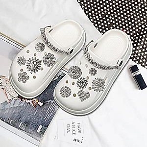 Ogeteye Bling Shoe Charms for Women and Girls,Designer Shoe Charms Gift,Diamond Jewels Luxury Accessories Shoe Decoration