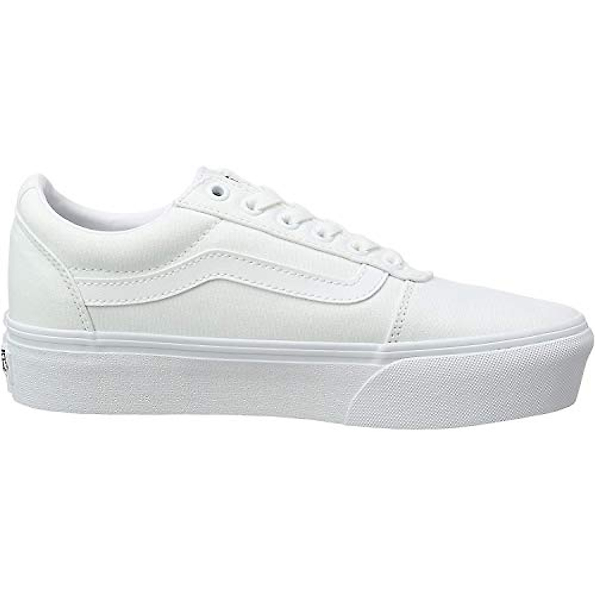 Vans Women's Ward Platform Sneaker, White Canvas White 0rg, 7.5