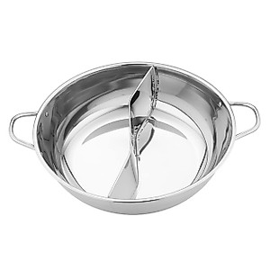 LABRIMP Stainless Steel Mandarin Duck Pot Hotpot Divider Salad Serving Pot Guitar Tremolo Springs Divided Hotpot Pan Korean Pots for Cooking Hotpot Pot Hot Pot Soup Base Monitor China
