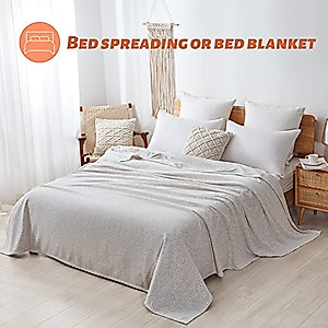 Ailemei Chenille Throw Blanket for Couch, Super Soft Velvet Sweater Blanket, Knit Lightweight Breathable Blankets Throw XL for All Seasons, 50"x70",White