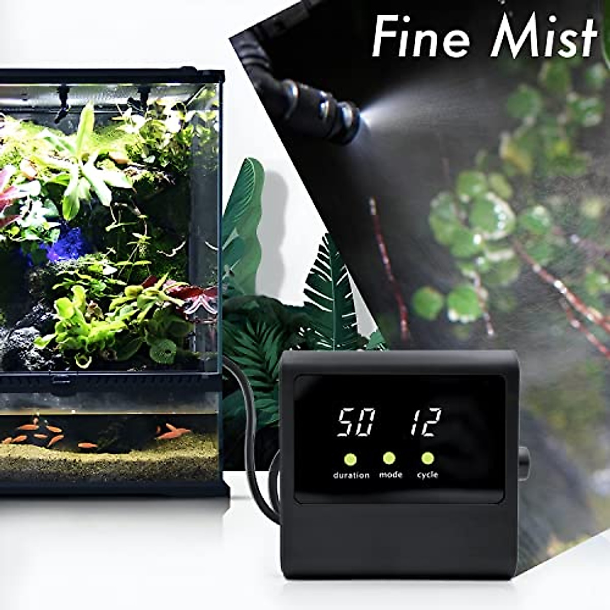 MrReptile Reptile Mister Humidifier, Automatic Mister for Reptiles、Indoor Plants, Upgrade MS100 Mister, Reptile Misting System