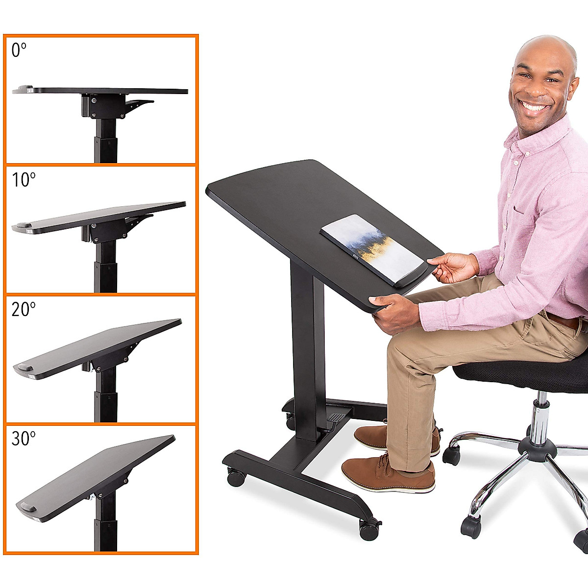 Stand Steady Multifunctional Mobile Podium (Black)