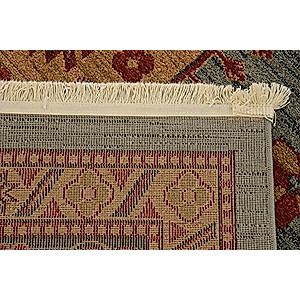 Unique Loom Sahand Collection Traditional Geometric Classic Light Blue Area Rug (7' 0 x 10' 0)