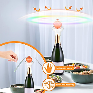 MANOPORA 4 Pack Fly Fans for Tables, Creative Pumpkin Shapes Fly Fan Portable Tabletop Food Fan, Indoor Outdoor Battery Powered Picnic Camping Fly Fans for Picnic, Party, BBQ, Kitchen, Restaurants