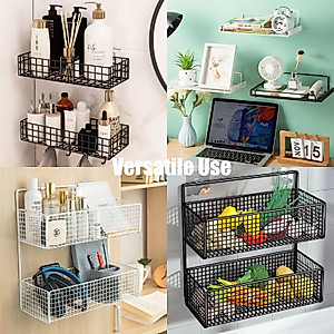 22 PCS Shower Caddy Adhesive Replacement Waterproof No Drilling Shower Shelf Adhesive Replacement Transparent Adhesive Hooks Stickers for Bathroom Storage Shelves Toothbrush Holder Kitchen Racks