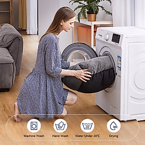 JOEJOY Rectangle Dog Bed for Large Medium Small Dogs Machine Washable Sleeping Dog Sofa Bed Non-Slip Bottom Breathable Soft Puppy Bed Durable Orthopedic Calming Pet Cuddler, Multiple Size, Grey