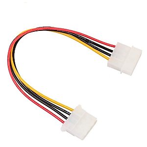 2 Pack Computer Molex 4 Pin Power Supply Extension Cable - Female to Male HDD IDE Computer Fan Internal Power Extension Cable 8 Inch