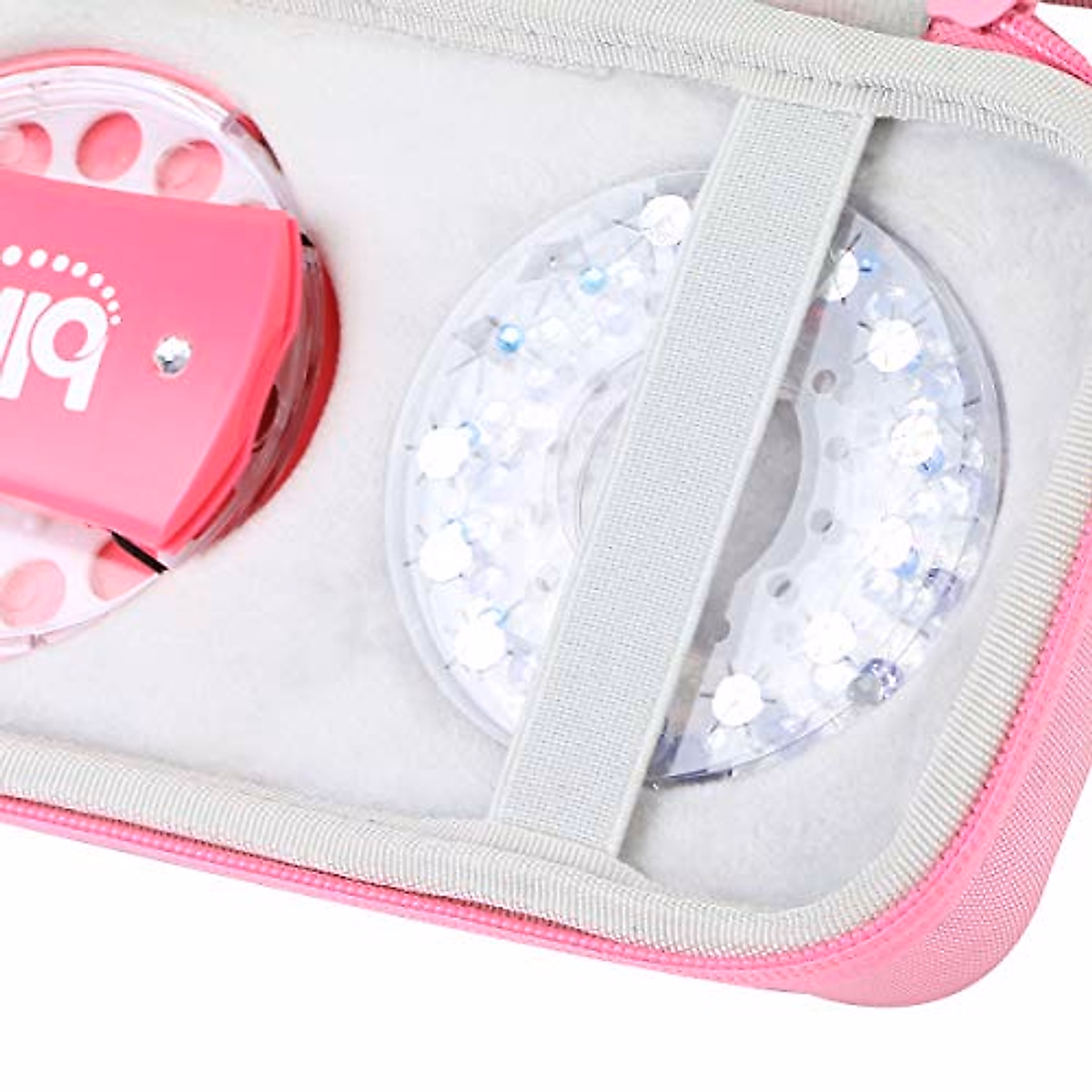 co2CREA Hard Case Replacement for Blinger Ultimate Set Glam Collection Refill Gems Bedazzler Kit with Rhinestones Hair Gems Nail Jewels, Pink Case