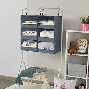 GRANNY SAYS Bundle of 2-Pack Hanging Organizer for Closet & 2-Pack Closet Storage Bins
