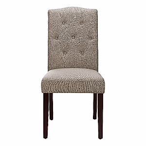 DHP Dorel Claudio Tufted, Upholstered Living Room Furniture, Taupe Dining Chair
