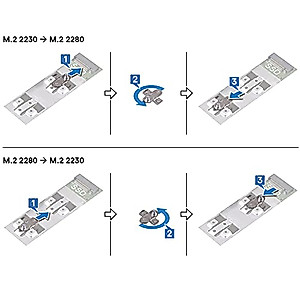 M.2 2230 2280 SSD Hard Drive Mounting Support Bracket for Dell G15 5510 5511 5515 & G15 5520 5521 5525 Series Game Laptop P/N: X8MY9 0X8MY9