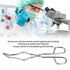 5Pcs Crucible Tongs, Stainless Steel Clamp Pliers Holder Casting Tool Lab Tongs Professional Grade for Metal Casting Gold Melting for Laboratory Industry