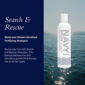 NAVY Search and Rescue Shampoo - Paraben-Free Biotin and Hair Vitamin Enriched Fortifying Hair Shampoo - 8 fl oz