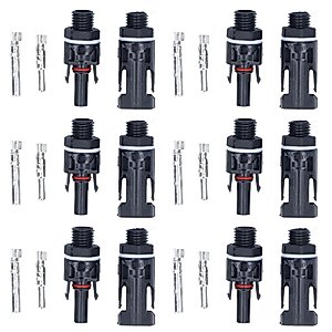 6 Set Solar Connectors Solar End Panel Connector Brass PPO Waterproof Solar Connectors Solar And Wind Power Parts And Accessories