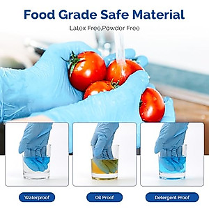 JMU Nitrile Gloves Disposable Latex Free Medium, 200 Count,3.5Mil,Blue