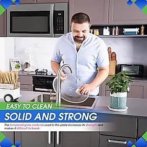 Microwave Plate Replacement 14 1/8 inch Fits W10531726 Whirlpool Microwave Glass Plate - Exactly Replaces Rotating Microwave Turntable Plate - Durable Oven Dish Tray For Better Cooking And Reheating