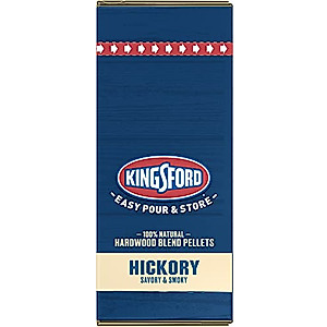 Kingsford 100% Natural Hickory Hardwood Blend Pellets - for All BBQ Grills & Smokers, 18 lbs