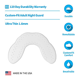 SOVA Aero Night Guard - 1.6mm Thin - Custom-Molded Fit - Protects Against Nighttime Teeth Grinding & Clenching - FSA/HSA Eligible - Odor & Taste Free - Remoldable Up to 20 Times - Non Toxic