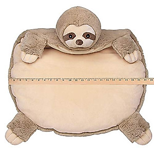 Bearington Baby Lil' Speedster Plush Sloth Belly Blanket, Tummy Time Play Mat