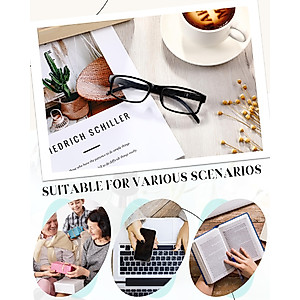 Yexiya 24 Pack Reading Glasses Bulk Traditional Reading Glasses with Spring Hinge Adjustable Reading Glasses for Men Women (Black Frame,1.5 Diopters)