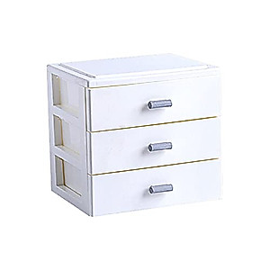 STOBOK Box Storage Box Stackable Organizer Drawers Storage Drawers Sundry Holder Desktop Organizer Sundries Organizer Desktop Drawer Organizer Dresser Storage Organizer White Pp