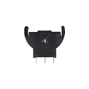 AEDIKO 50pcs CR2032 Vertical Button Cell Battery Sockets 3 Pin Holder Case Plastic Shell Type Black