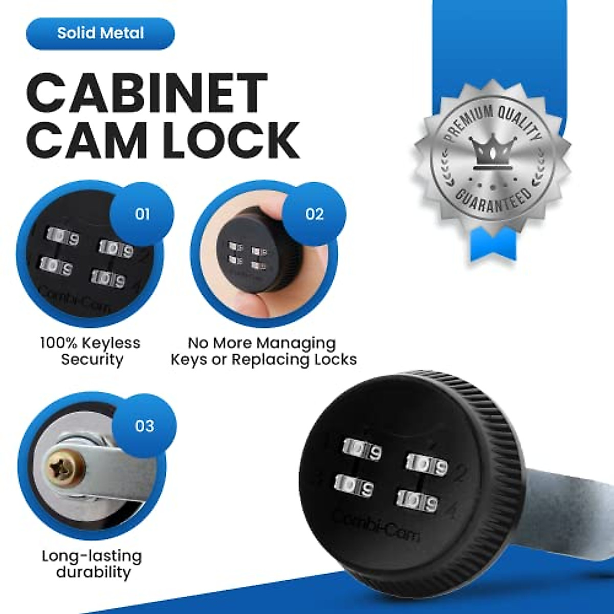 Combi-Cam FJM Security 7803S-Black, 1 Pack, Black