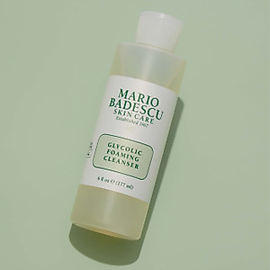 Mario Badescu Glycolic Foaming Cleanser for All Skin Types| Exfoliating Face Wash with Glycolic Acid & Aloe Vera| Visibly Evens Skin Tone & Texture | 6 Fl Oz (Pack of 1)