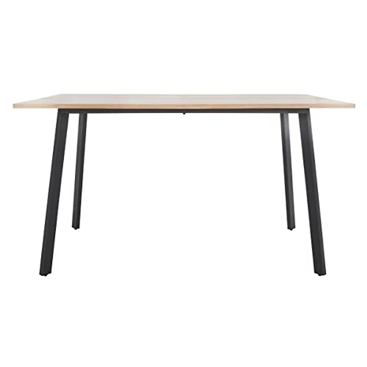 Safavieh Home Collection Leith Mid-Century Scandinavian Natural/Black Stripe Rectangle Dining Table
