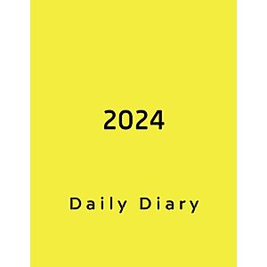 2024 Daily Planner One Page Per Day: 12 Month Organizer, Calendar 12 Months, Jan to Dec 2024, 8.5" x 11", 374 pages
