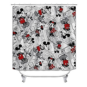 PLMZUOK 4Pcs Shower Curtain Set with Non-Slip Rugs, Toilet Lid Cover and Bath Mat, Waterproof Polyester Fabric Bathroom Curtain with 12 Hooks, 72 x 72inch1