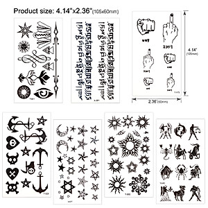 Konsait Temporary Tattoos for Adult Men Women Kids(30 Sheets), Waterproof Temporary Tattoo Fake Tattoos Body Art Sticker Hand Neck Wrist Cover Up Set, Dragon Anchor Scorpion Wolf Graphic Elk