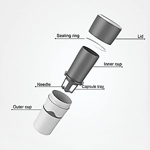 Portable Coffee Maker,K Cup Coffee Machine, Single Serve Drip Coffee Maker,360 Degree Side Leakage Prevention, Manual Drip Coffee Maker for Travel Camping Office Home Use(Black and white)