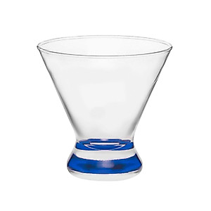 Libbey Martini Glasses 8.25 oz. Set of 10, Bulk Pack - Great for Cocktails, Wedding Favors, Party Favors, Events - Blue