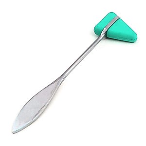 SURGICAL ONLINE Rubber Triangle Taylor Percussion Hammer with Chrome Hangle for Neurological Examination (One Size, Green, 1)