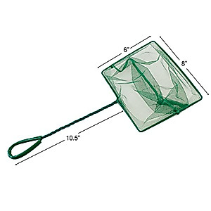 AQUANEAT 8 Inch Fish Tank Net, Fish Net Aquarium, Aquarium Net with 10.5 Inch Handle