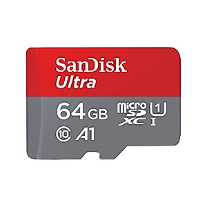 SanDisk 64GB Ultra microSDHC UHS-I Memory Card with Adapter - 120MB/s, C10, U1, Full HD, A1, Micro SD Card - SDSQUA4-064G-GN6MA