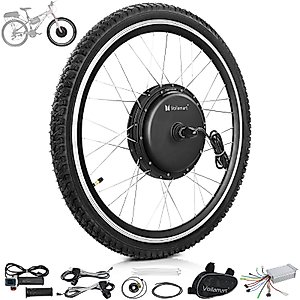 Voilamart Ebike Conversion Kit,26" 36V 500W Front Wheel Electric Bike Conversion Kit,Electric Motorbike Kit with Intelligent Controller and PAS System for Road Bike(Without Battery)