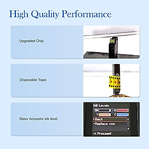 Valuetoner Remanufactured 702 XL T702 702XL T702XL Ink Cartridge Replacement for Epson 702 XL for Workforce Pro WF-3733 WF-3720 WF-3730 Printer (1 Large Black, 1 Cyan, 1 Magenta, 1 Yellow, 4 Pack)