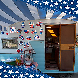 12 Pcs 4th of July Refrigerator Magnets Patriotic Magnets Decorations Independence Day Gnome Magnet USA Flag Decorative Magnetic Stickers for Fridge Metal Door Mailbox Locker Cabinets Decor