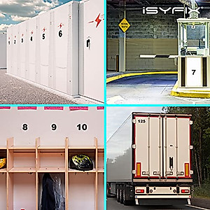 iSYFIX Black Vinyl Numbers Stickers - 4 Inch Self Adhesive (2 Sets) - Premium Decal Die Cut and Pre-Spaced for Mailbox, Signs, Window, Door, Cars, Trucks, Home, Business, Address Number, Indoor or Outdoor