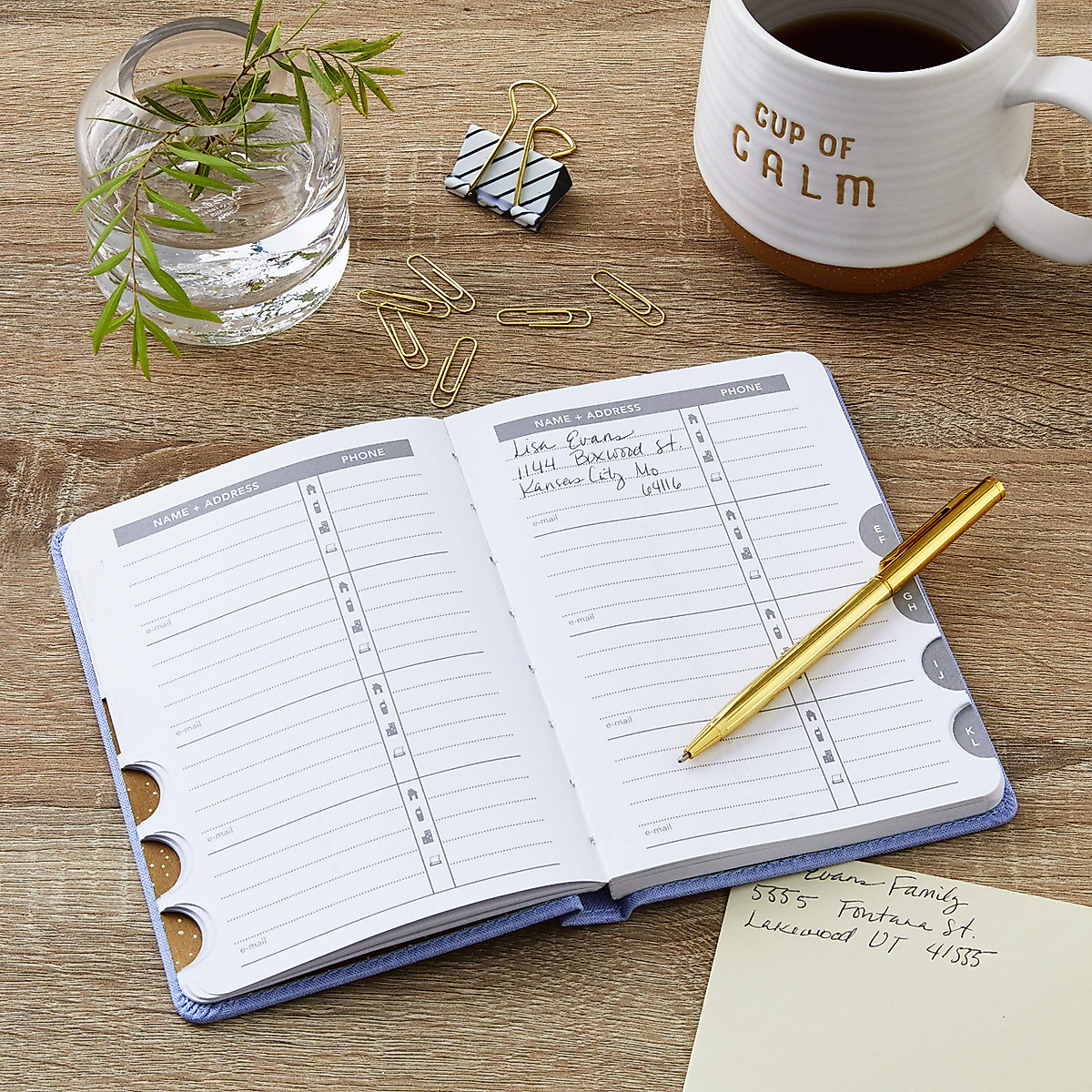 Hallmark Hardcover Address Book (Blue Chambray)