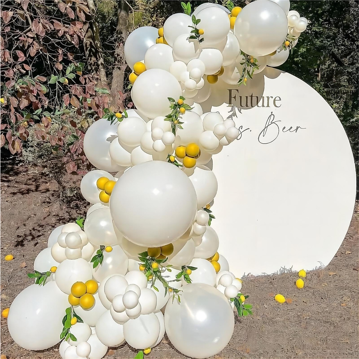 110pcs White Balloon Garland Arch Kit,18 12 10 5 Inch Different Sizes Pack White Latex Party Balloons for Wedding Birthday Bridal Shower Anniversary Party Decorations