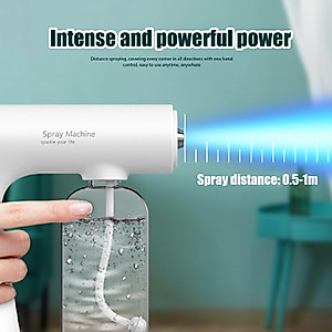 Atomizer Sprayer with Blue Light,Electric Atomizer Handheld 350ml Disinfecting Fogger,Handheld Humidifier 2 Modes Adjustable Fogger Machine, Rechargeable Electrostatic Sprayer for Kitchen, Bathroom
