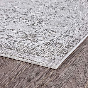 Ellery Gray 8x10 Area Rug 8x10 - Area Rugs for Living Room - Dining Room Rug - Bedroom Rug - Kitchen Rug - Entryway Rug Carpet - Alfombras para Salas Modernas - Persian Style