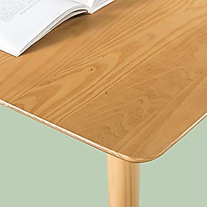 ZINUS Laura 60 Inch Wood Dining Table / Solid Wood Kitchen Table / Table Only / Easy Assembly