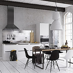 2xhome White - Plastic Molded Bedroom Dining Side Ray Chair with Black Wood Eiffel Dowel-Legs Base Nature Legs No Side