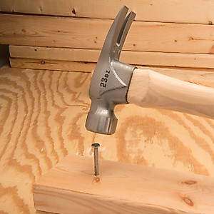 ESTWING Pro California Hammer - 23 oz Rip Claw Hammer with Milled Face & Hickory Wood Handle - MRW23LM